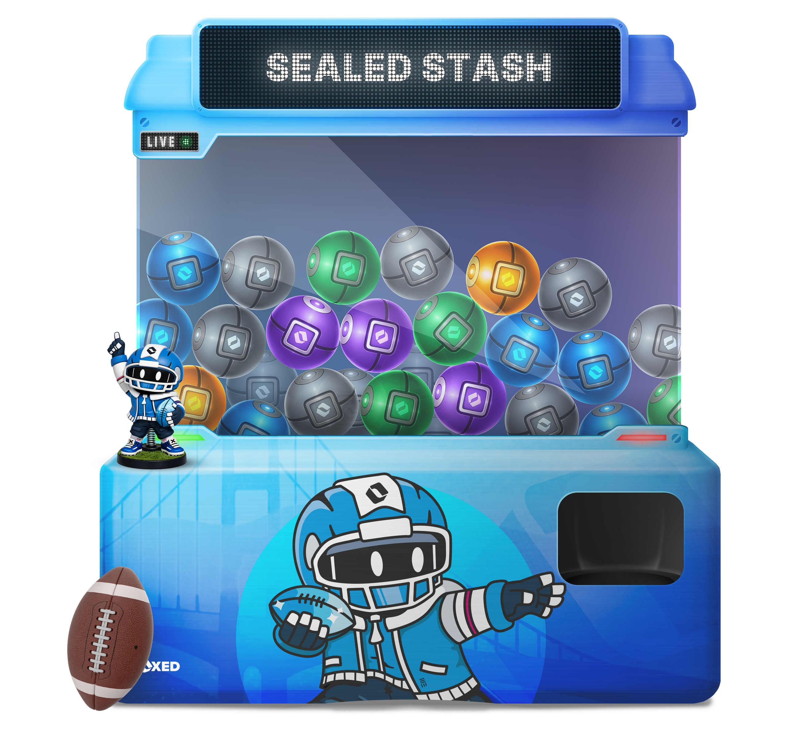 Football Sealed Stash - Sports Vending Machine